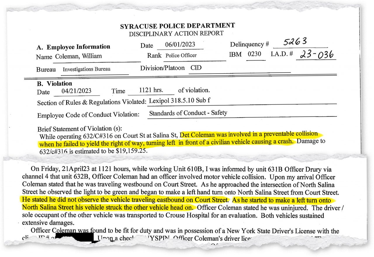 Driving Force: How a Syracuse police officer crashed department cars 12 ...