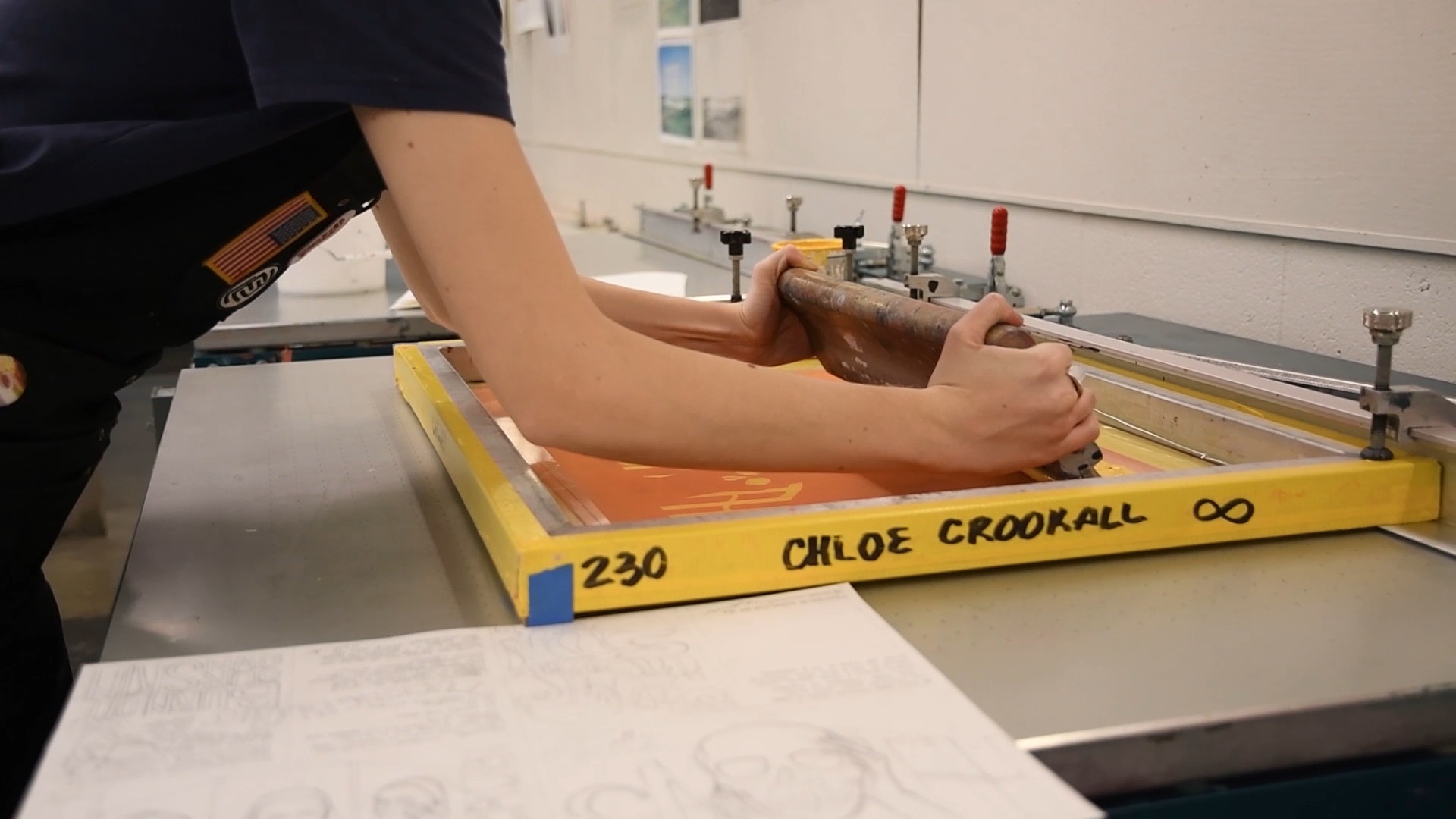 Junior printmaking student enjoys challenges of trial and error